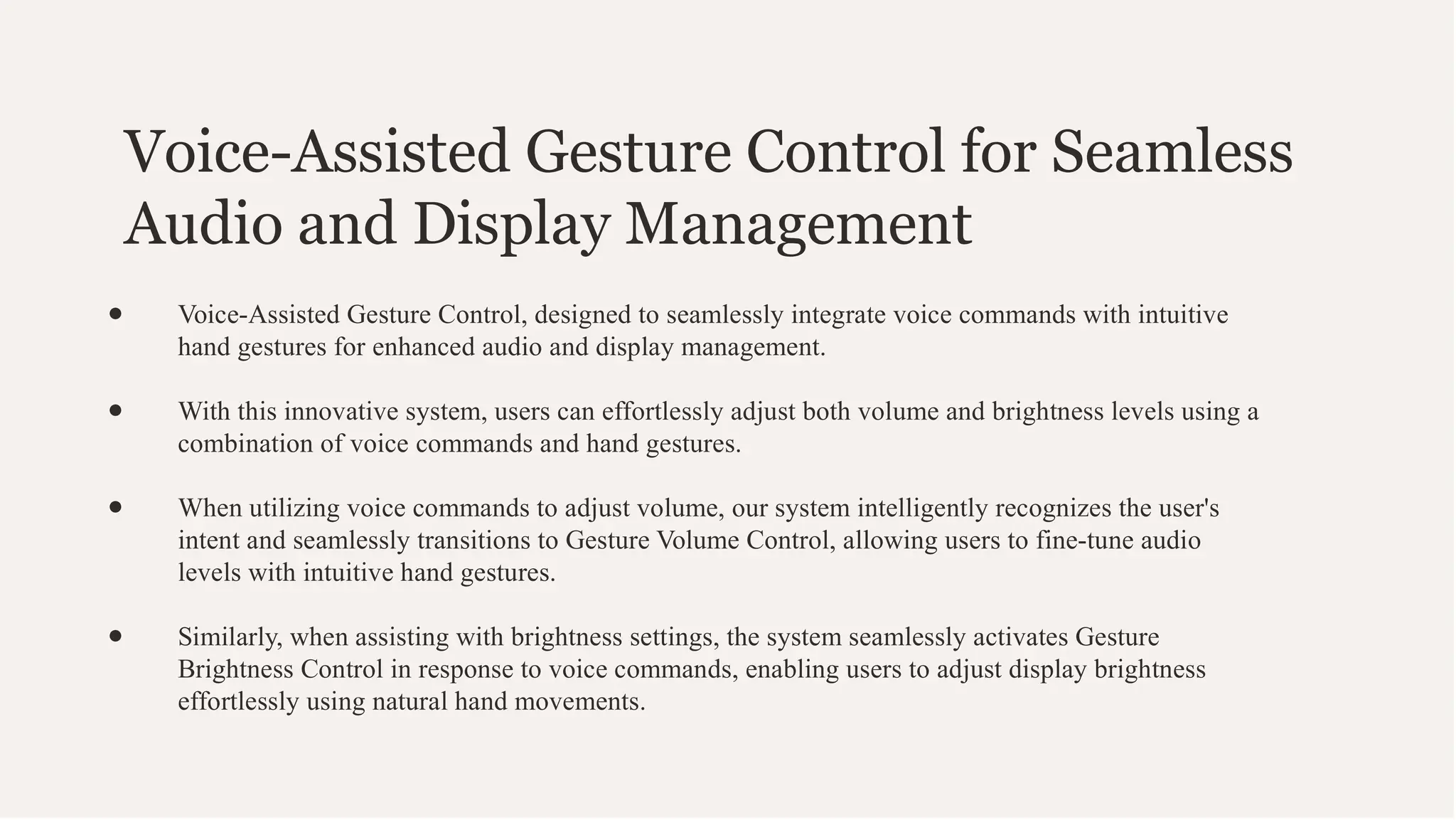 HCI_PROJECT_USING_HANDGESTURE_AND_CONTROL | PPTX