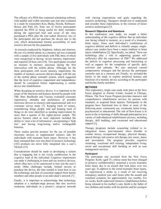 The role of cognitive aids in Traumatic Brain Injury rehabilitation: a ...