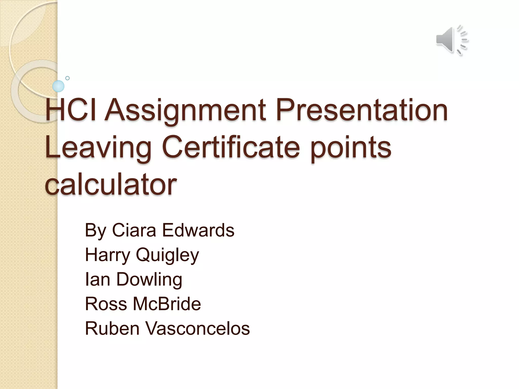 Hci assignment presentation | PPTX