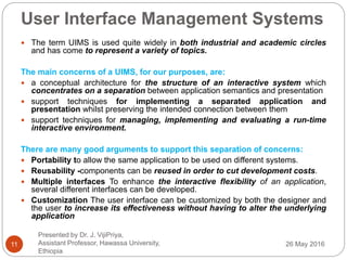 Human Computer Interaction Chapter 4 Implementation Support and ...