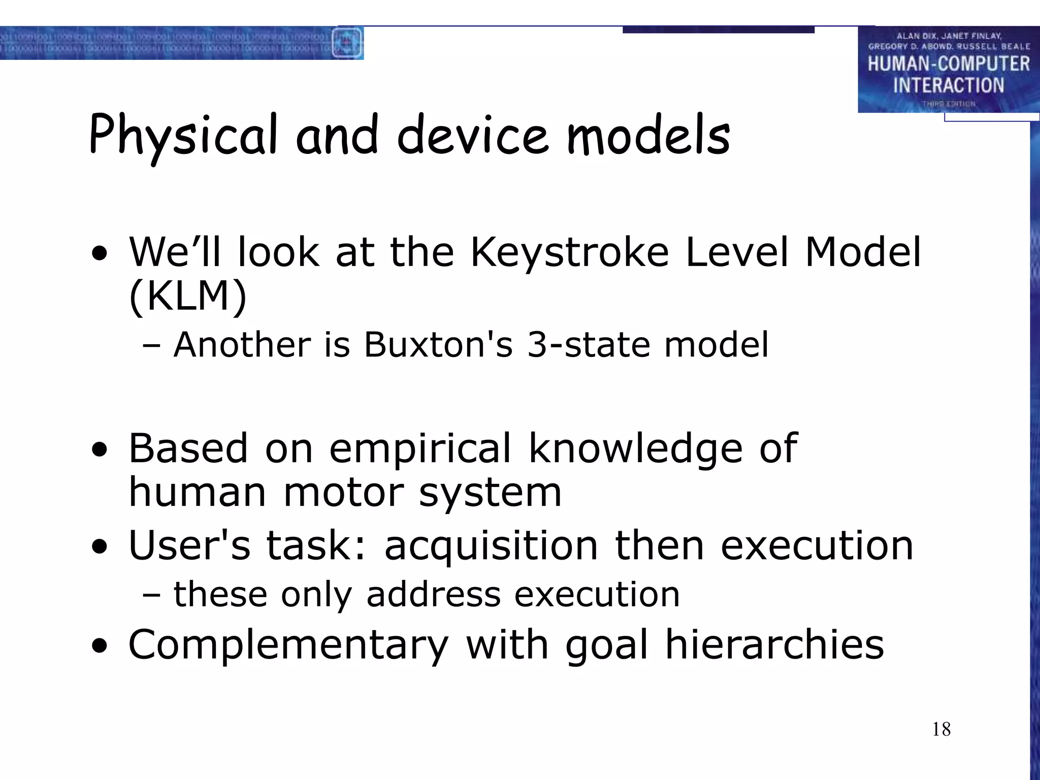 HCI Cognitive models.ppt