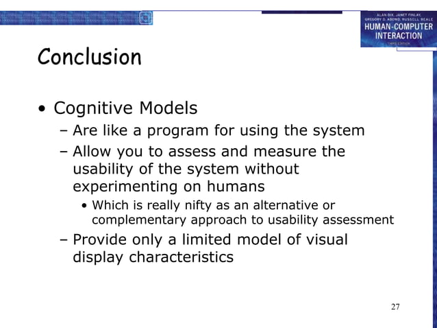 HCI Cognitive models.ppt | Artificial Intelligence | Technology & Computing