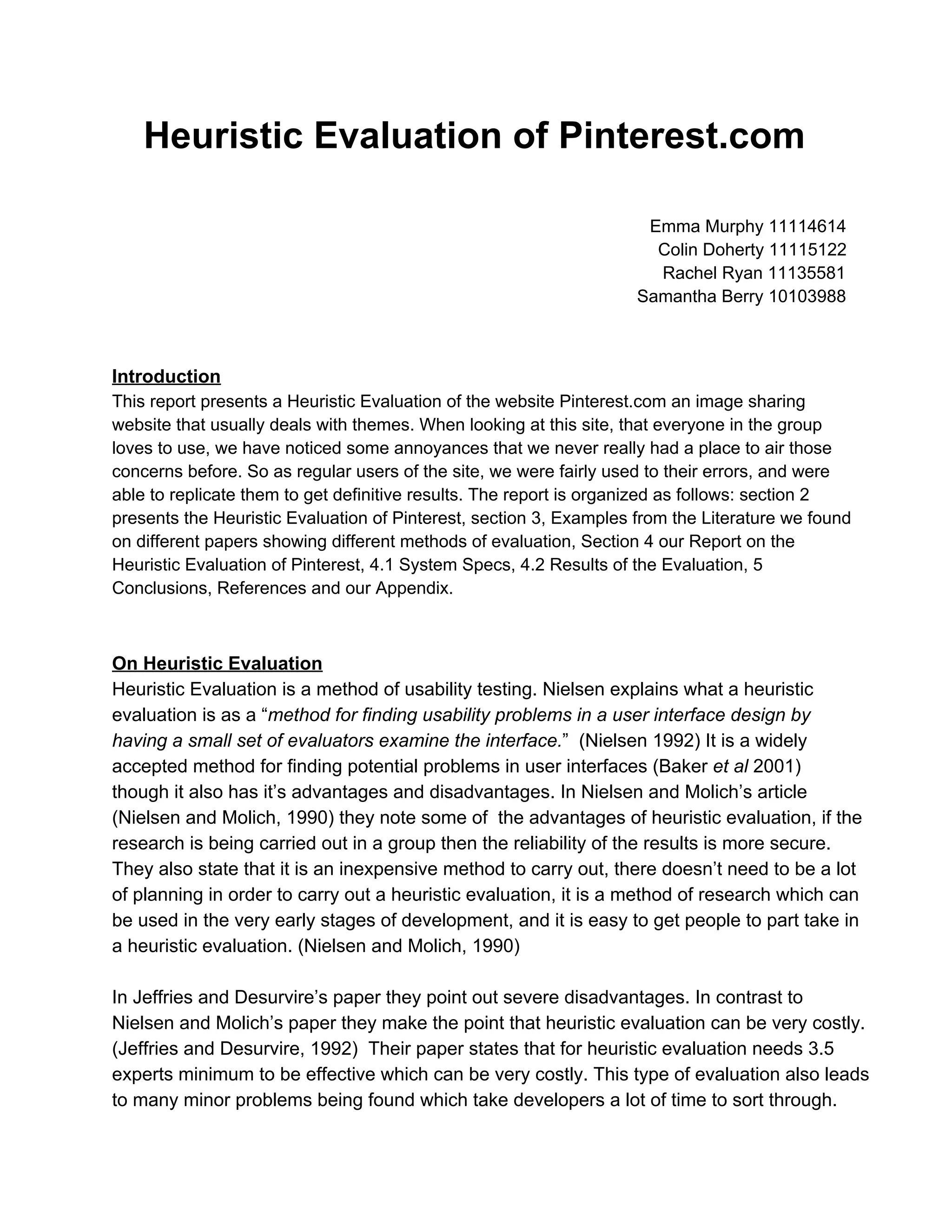 Human Computer Interaction Heuristic Evaluation Pdf