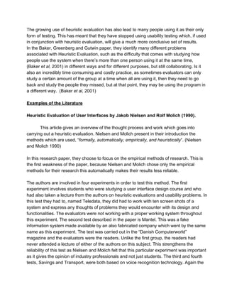 Human Computer Interaction - Heuristic Evaluation | PDF