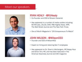 Hiring Gen Y: Recruiting and Retaining the Millennial Workforce | PPT