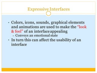 Hci interace affects the user lec 8 | PPT