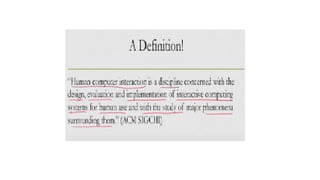 HCI Lecture 1 Complete PPT NSUT - 2023 - 2024 | PPTX