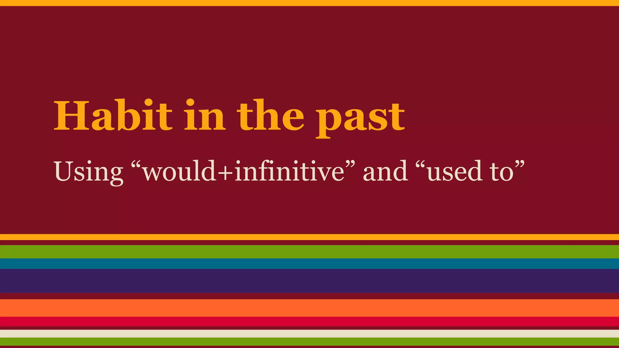 Habit in the past | PPTX