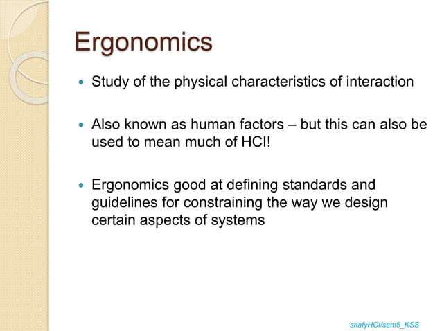 FP511 human computer interaction | PPT