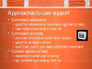 user support system in HCI | PPT