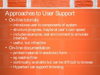 user support system in HCI | PPT