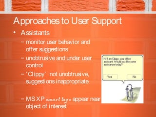 user support system in HCI | PPT