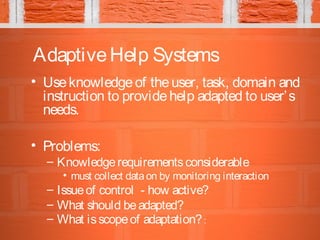 user support system in HCI | PPT