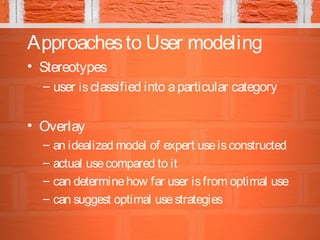 user support system in HCI | PPT