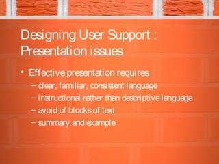 user support system in HCI | PPT