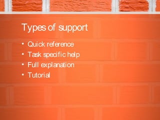 user support system in HCI | PPT