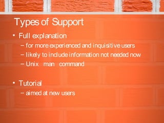 user support system in HCI | PPT