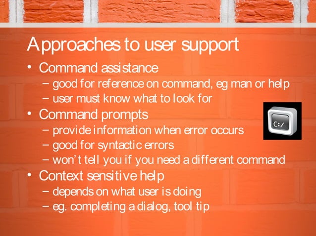 user support system in HCI