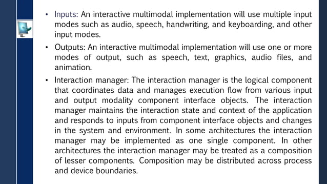 Multimodal Interaction Pptx Operating Systems Computer Software And Applications