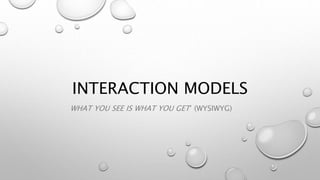 HCI Models of System | PPTX