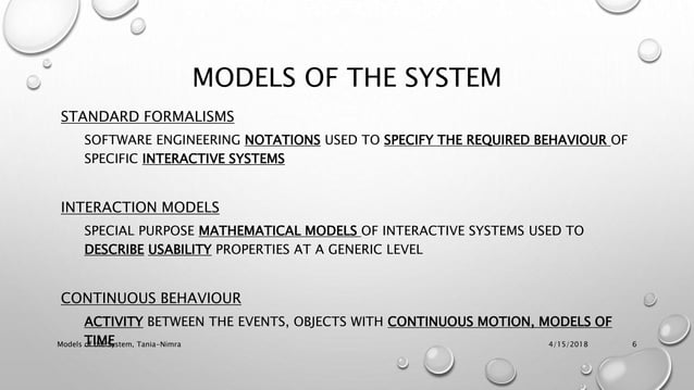 Hci Models Of System Pptx