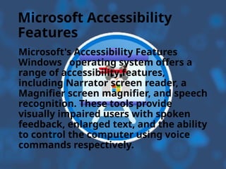 HCI Presentation to demonstrate how these software catering to ...
