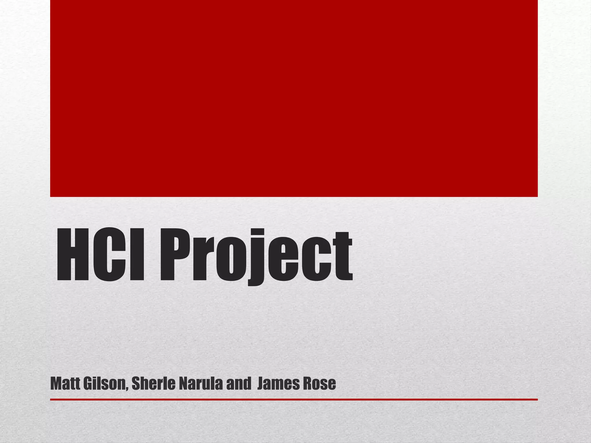 Hci project | PPT