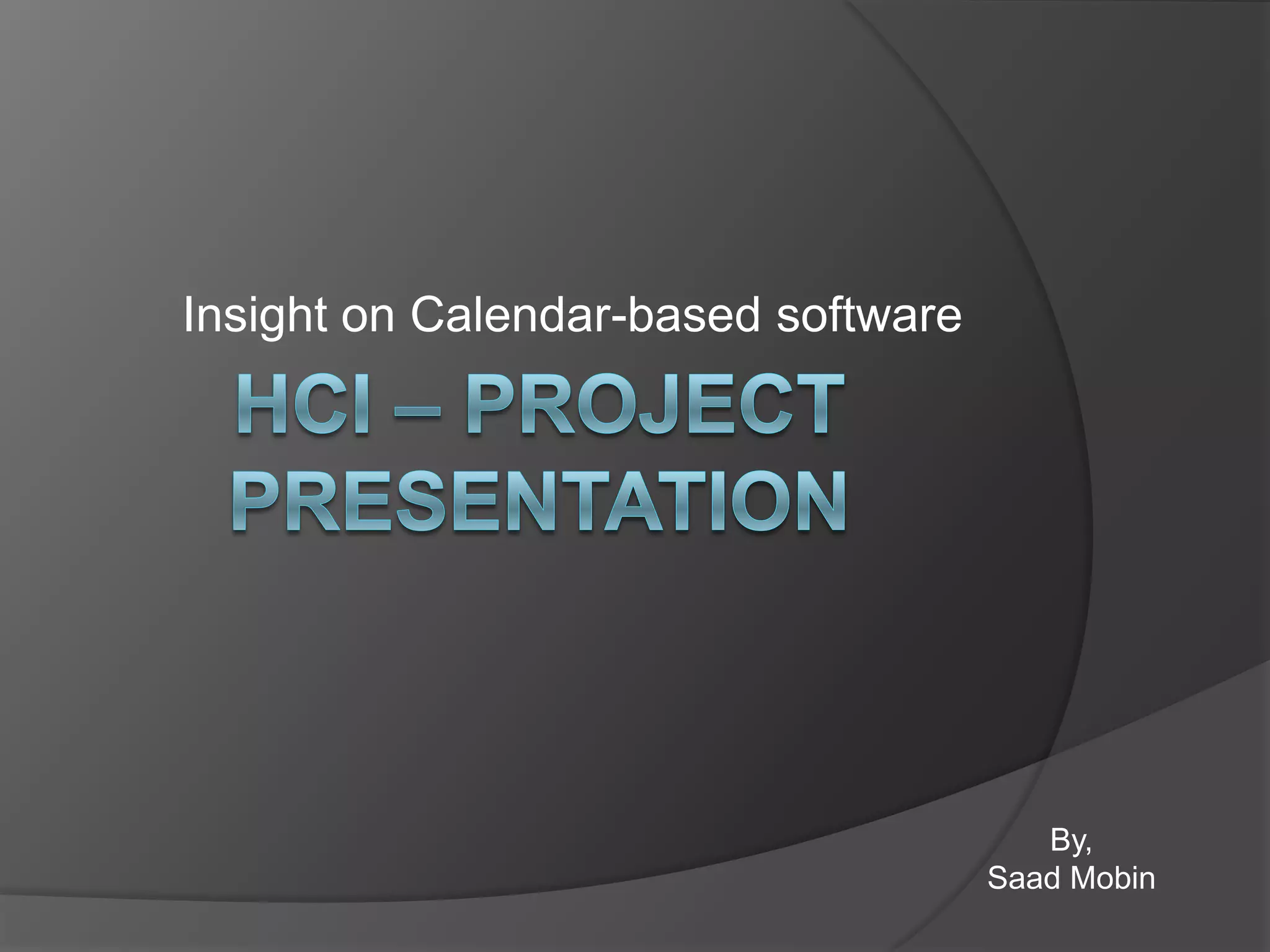 Hci – Project Presentation | PPT