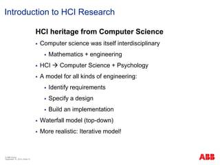 HCI research methods by Sanjay Tripathi, ABB | PPT
