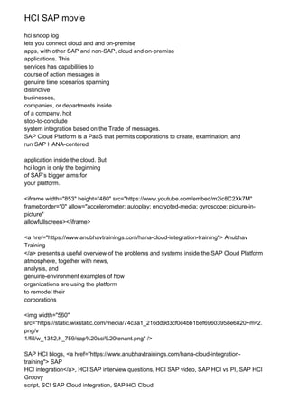 HCI SAP movie | PDF