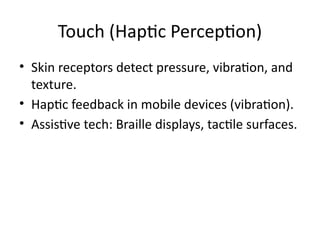 HCi and Senses and input output channels | PPTX