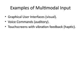 HCi and Senses and input output channels | PPTX