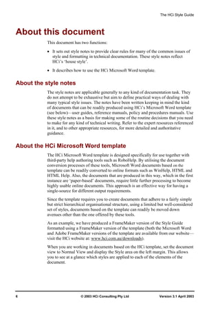 H ci style guide | PDF | Desktop Publishing | Computer Software and ...
