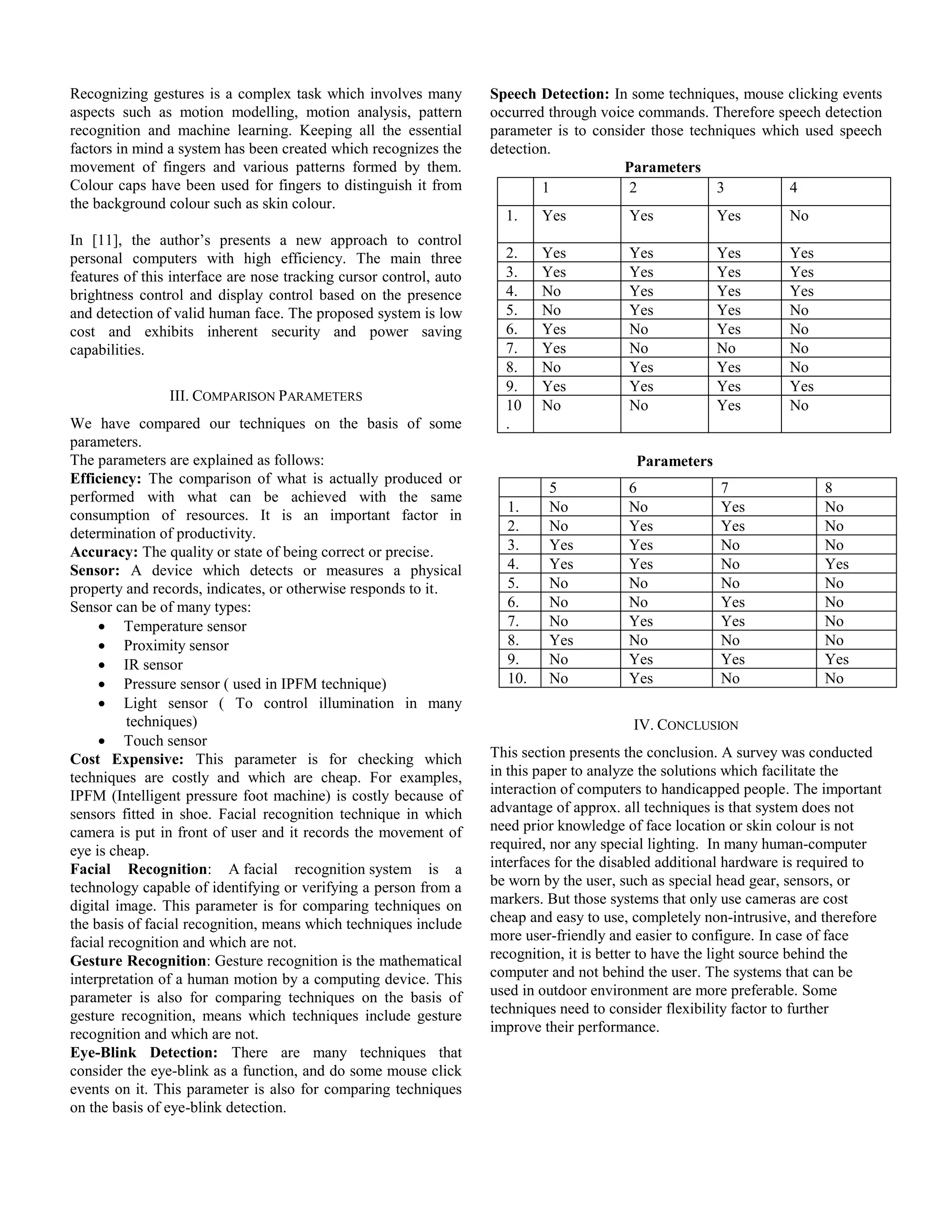 Survey on Human Computer interaction for disabled persons | PDF | Computer Peripherals | Computing