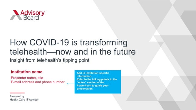 COVID & telehealth disruption | PPT