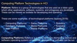 Human Computer Interaction: HCI Technologies | PPT