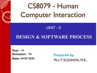 HCI U-II HCI software Process (1).pdf | Operating Systems | Computer Software and Applications