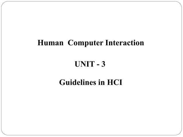 HCI Unit 3.pptx | Operating Systems | Computer Software and Applications
