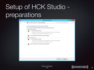 Microsoft Hardware Certification Kit (HCK) setup | PDF