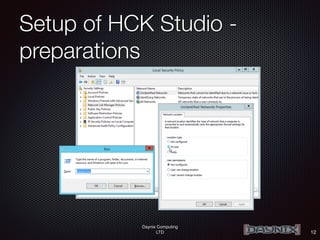 Microsoft Hardware Certification Kit (HCK) setup | PDF