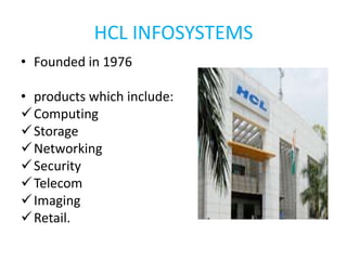 internship at HCL infosystems | PPTX