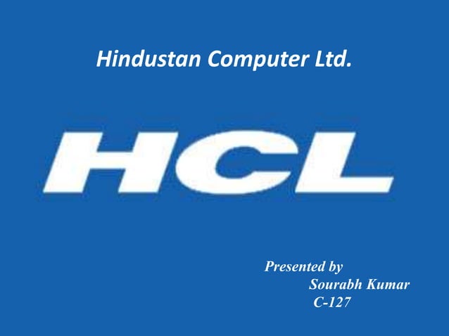 Hcl company ppt. | PPTX