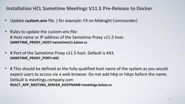 HCL Sametime Meetings 11.5 Pre-Release - Step-by-Step | PPT