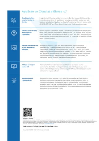 HCL Appscan on Cloud | PDF