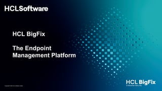 HCL BigFix - The Endpoint Management Platform - DNUG Stammtisch Hamburg.pdf | Cloud Computing ...