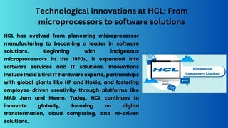 HCL: Journey from Pioneers to Global IT Leaders | PDF