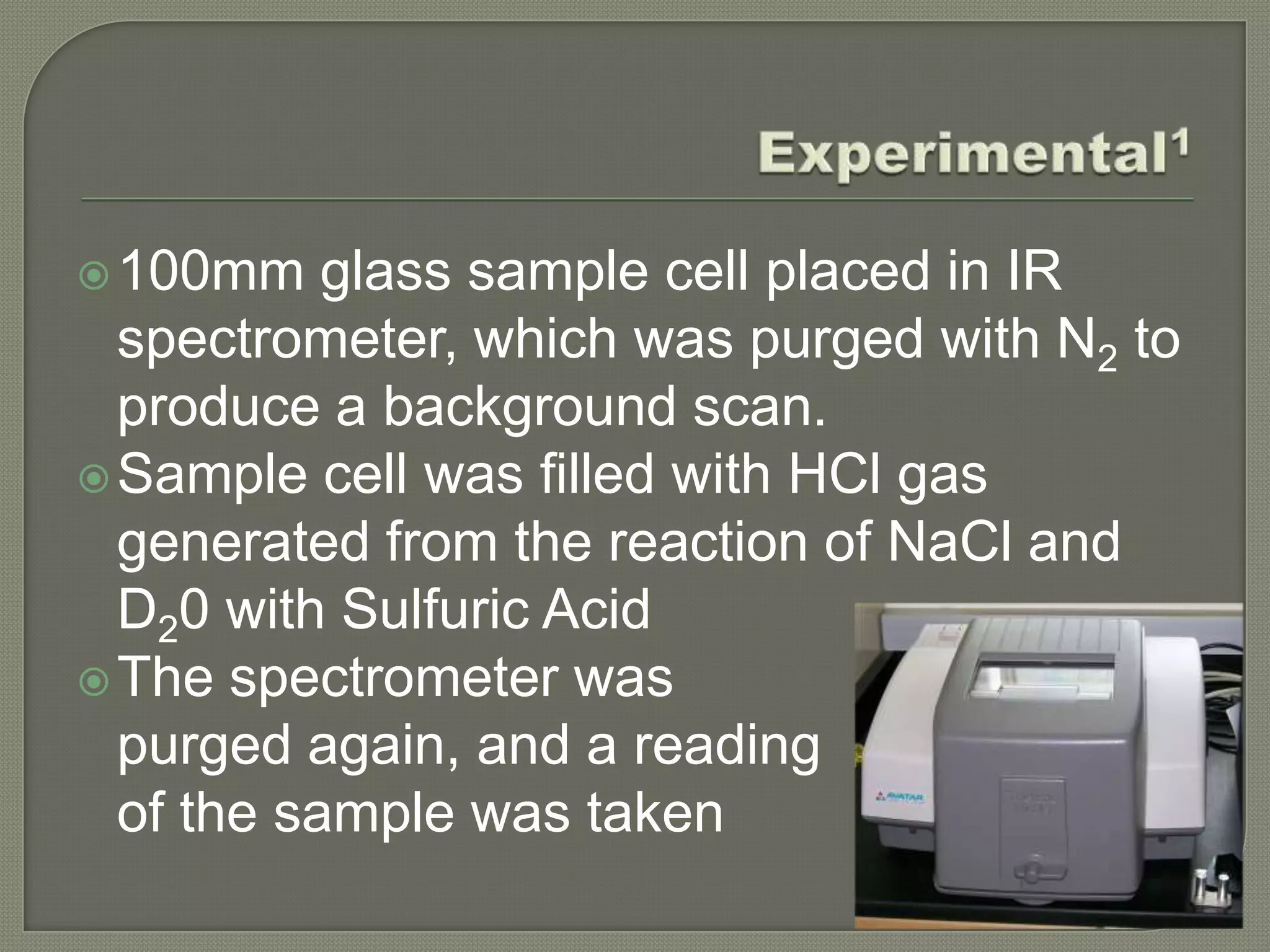 Vibrational Rotational Spectrum Of Hcl And Dcl Pptx Chemistry Science