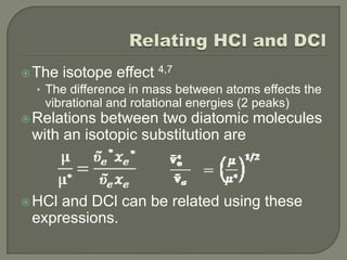Vibrational Rotational Spectrum of HCl and DCl | PPTX
