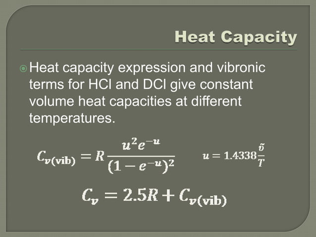 Vibrational Rotational Spectrum of HCl and DCl | PPTX | Chemistry | Science