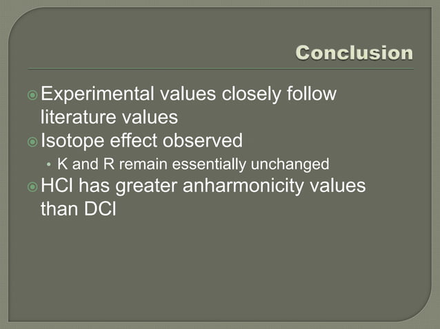 Vibrational Rotational Spectrum Of Hcl And Dcl